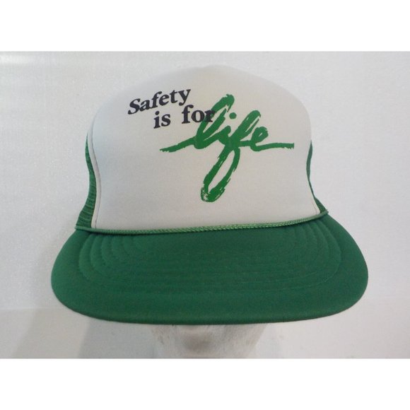 Headmost | Accessories | Vtg Safety Is For Life Trucker Hat Ball Cap ...